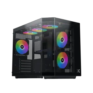 Xigmatek Cubi M ARGB Mid Tower Case with X-Power 600W 80+ White PSU – Tempered Glass, RGB ...